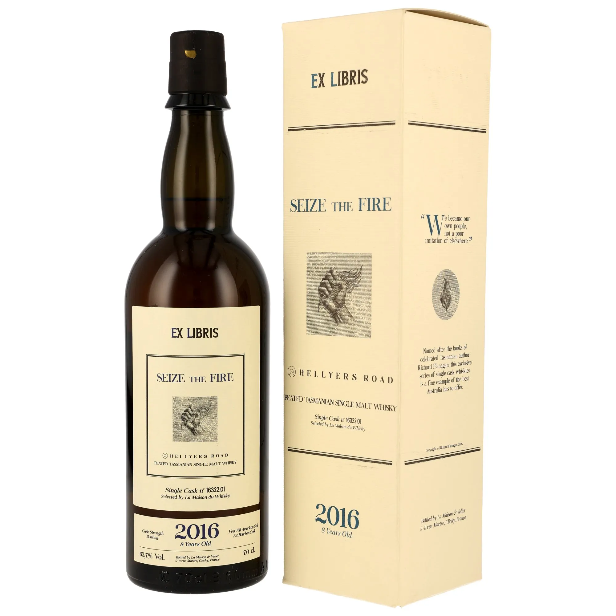 Hellyers Road 2016 - 8 Year Old - 1st Fill ex-Bourbon Cask #16322.01 ...