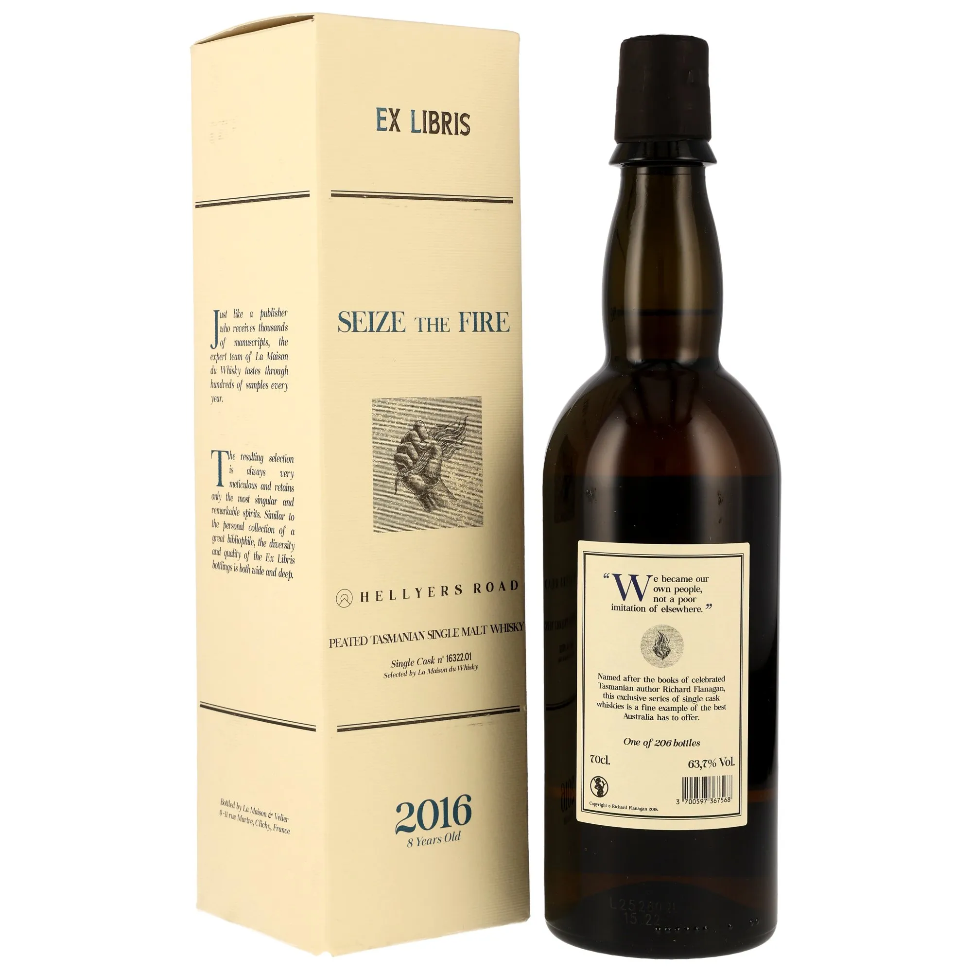 Hellyers Road 2016 - 8 Year Old - 1st Fill ex-Bourbon Cask #16322.01 ...