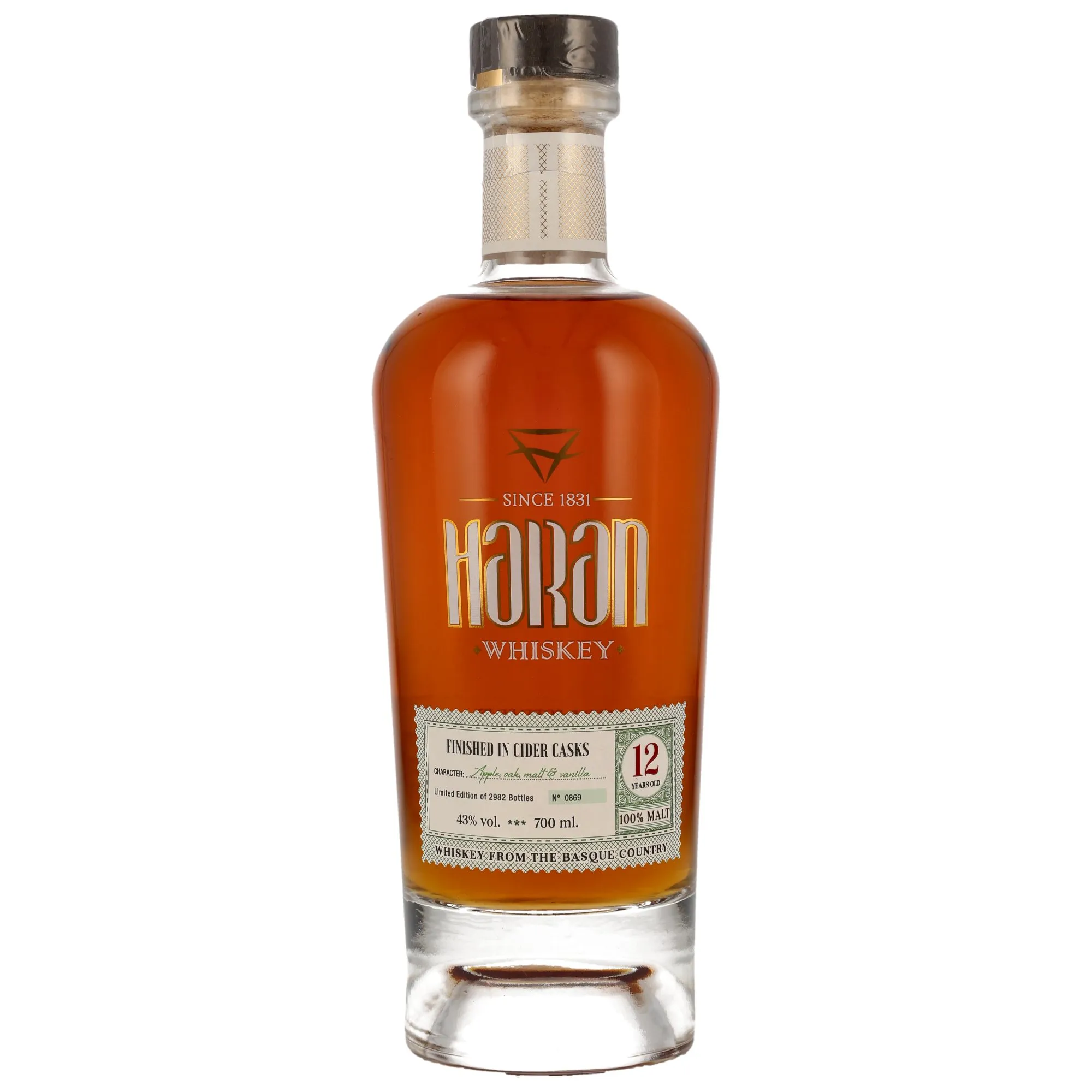 Haran 12 Jahre Cider Cask Finish Basque Malt Whiskey bei Home of Malts ...