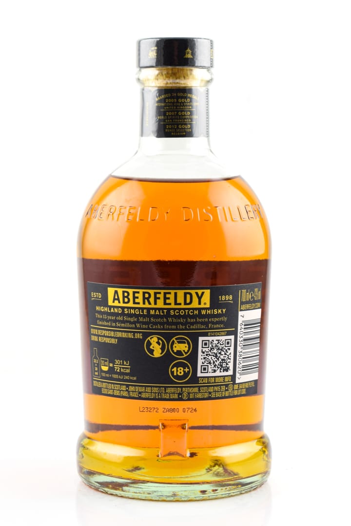 Aberfeldy 15 Jahre Finished in Semillon Wine Casks from Cadillac bei Home of Malts >> jetzt ...