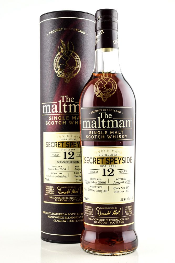 Secret Speyside 12 Jahre 2006/2019 PX Sherry Butt #107 The Maltman 51,8 ...