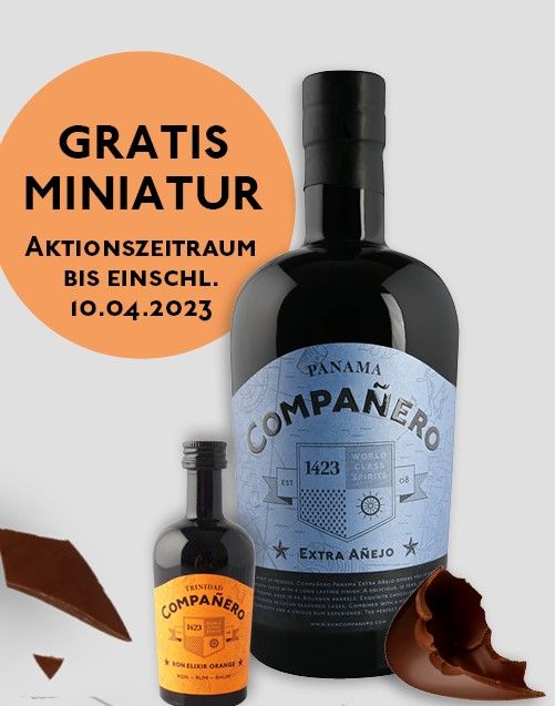 Companero Panama Extra Anejo mit Elixir Orange Miniatur | 22644