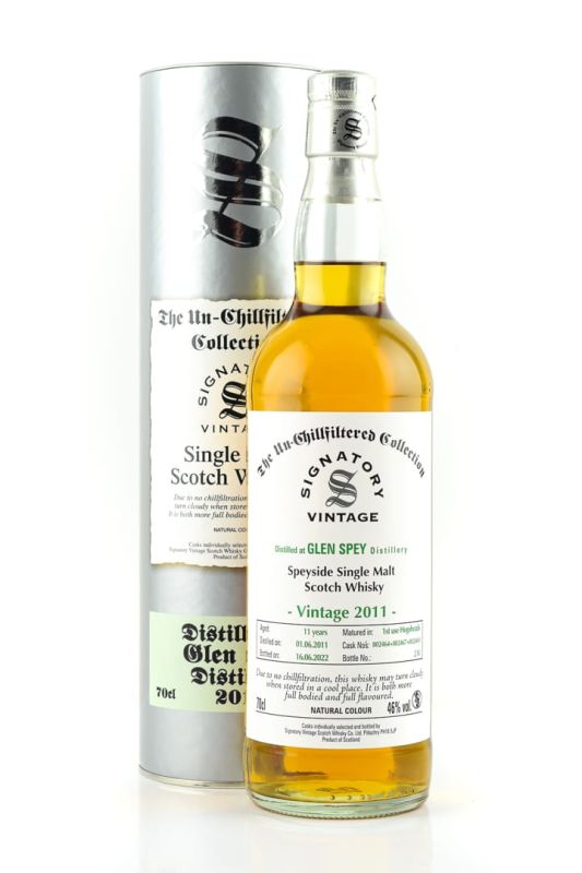 Glen Spey 11 Jahre 1st-use Hogsheads Un-chillfiltered Signatory bei ...