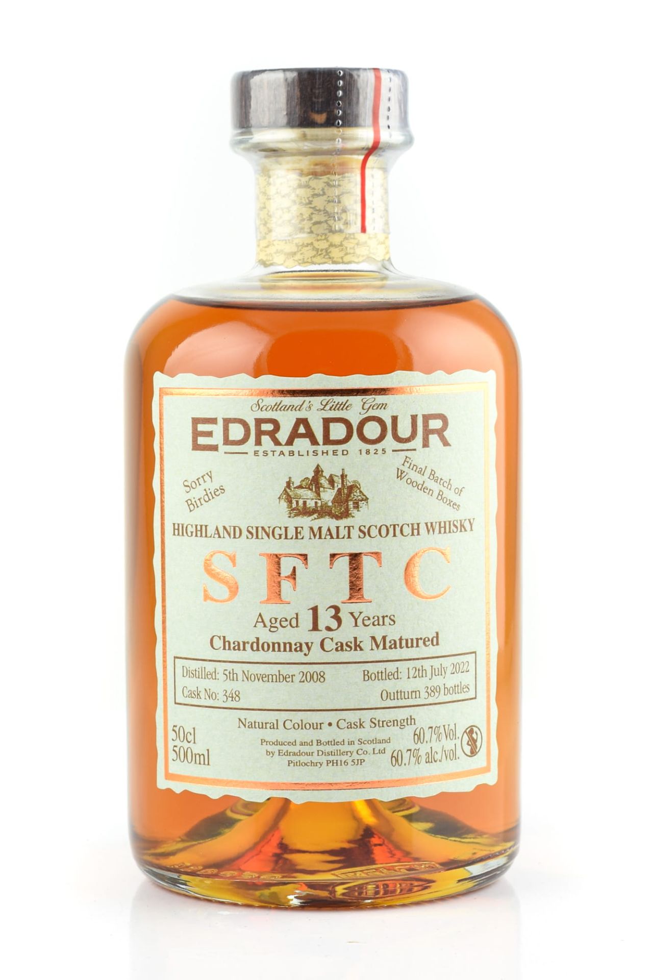 Edradour 13 Jahre 2008/2022 SFTC Chardonnay Cask Matured #348 60,7%vol ...